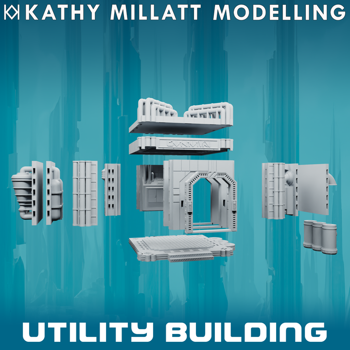 3D Printable Utility Building by Kathy Millatt Modelling