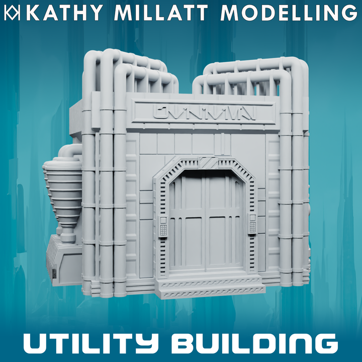 3D Printable Utility Building by Kathy Millatt Modelling