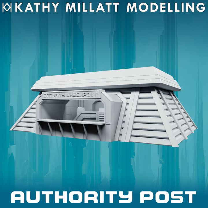 3D Printable Authority Checkpoint - Modular or Easy Print Complete ...
