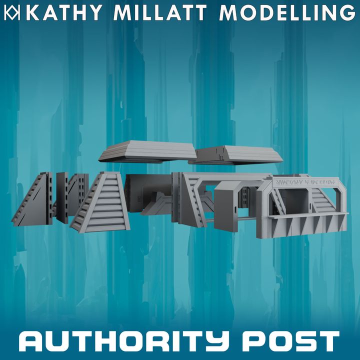 3D Printable Authority Checkpoint - Modular or Easy Print Complete ...
