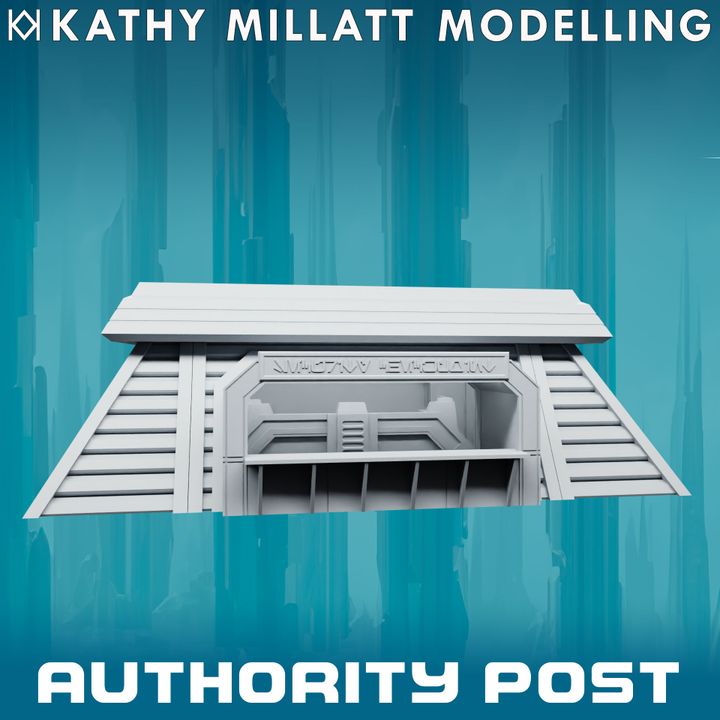 3D Printable Authority Checkpoint - Modular or Easy Print Complete ...