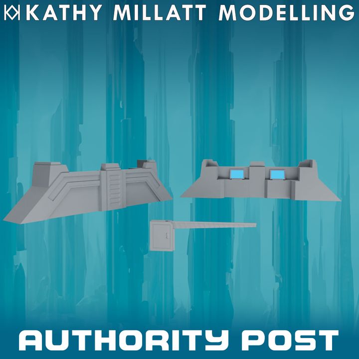 3D Printable Authority Checkpoint - Modular or Easy Print Complete ...