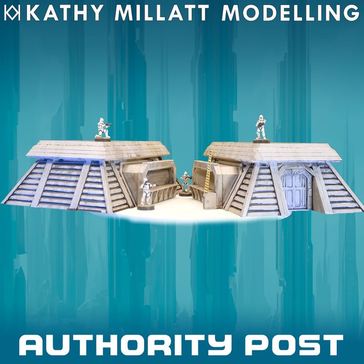 3D Printable Authority Checkpoint - Modular or Easy Print Complete ...