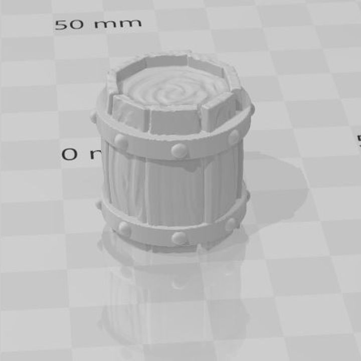 3D Printable Townsfolk Tussle Big Barrel by Black Licorice Studios