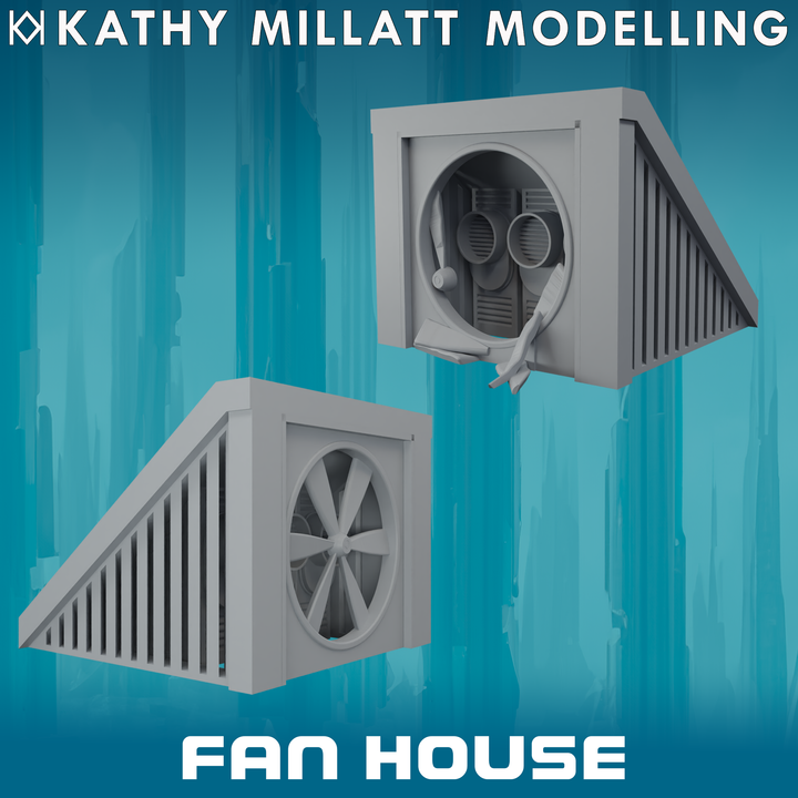 3D Printable Fan House by Kathy Millatt Modelling