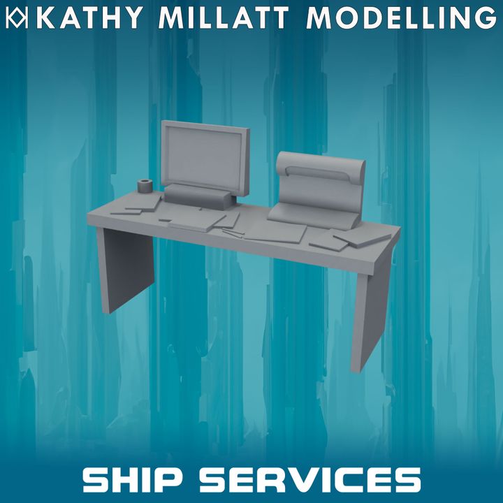3D Printable Ship Services Building - Modular or Easy Print Complete ...