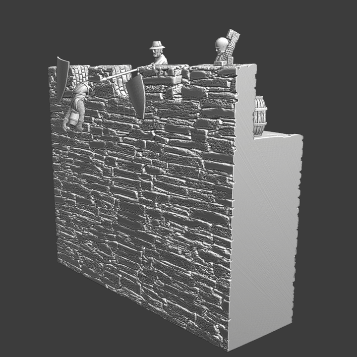 3D Printable Medieval castle wall defense diorama by Northern Crusades ...