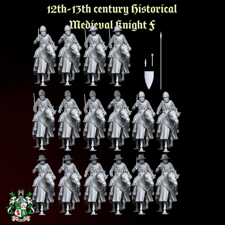 3D Printable 12th-13th century Historical Medieval Knight F by Styriwar