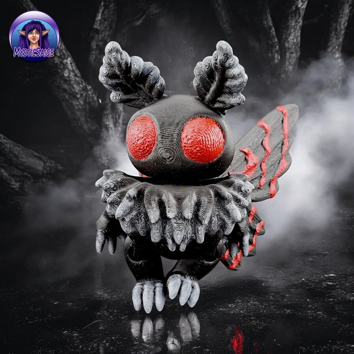 3D Printable Chibi Cryptids - Mothman by MysticSaige