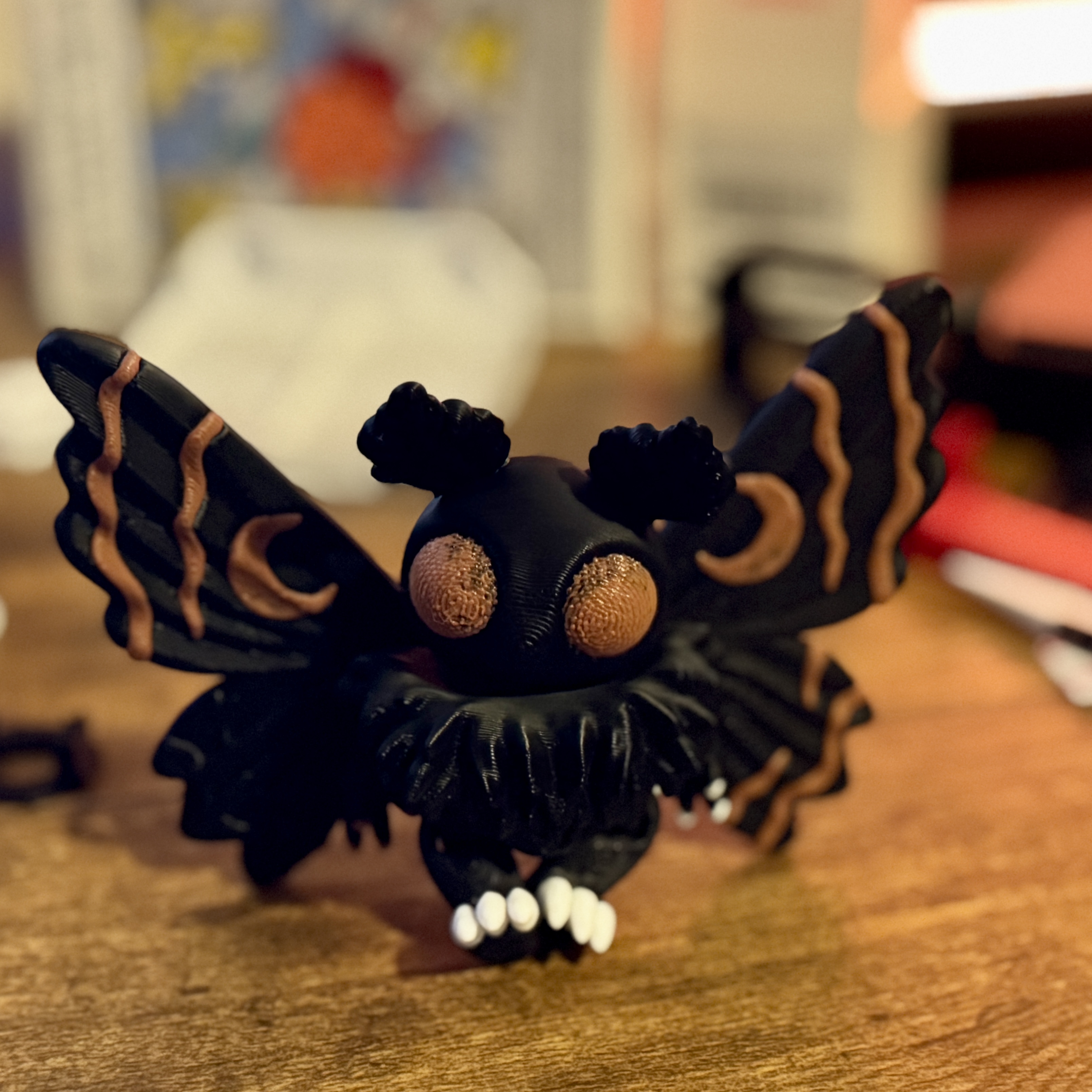 3D Printable Chibi Cryptids - Mothman by MysticSaige