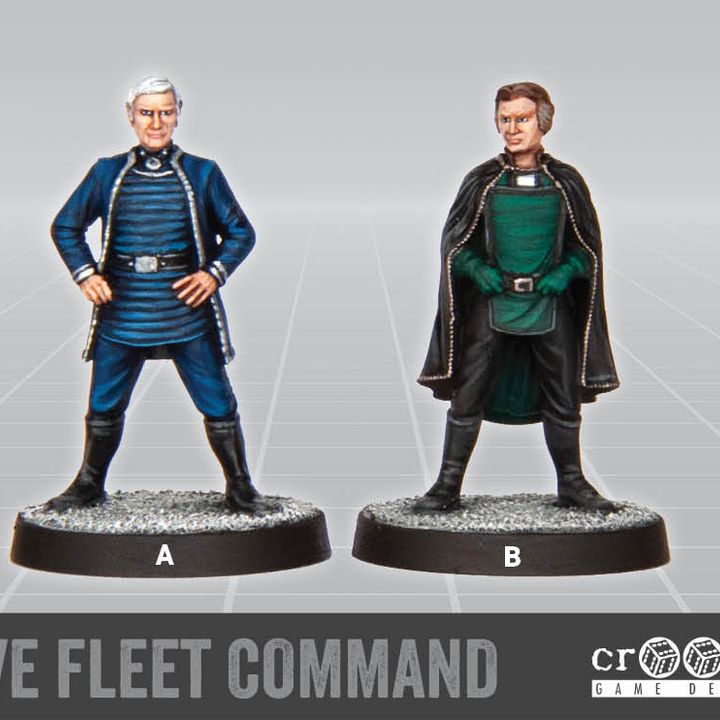 3D Printable Fugitive Fleet Command - 2 minis by Karl Perrotton