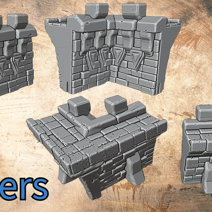 3D Printable Modular Castle by RFIPRINTS