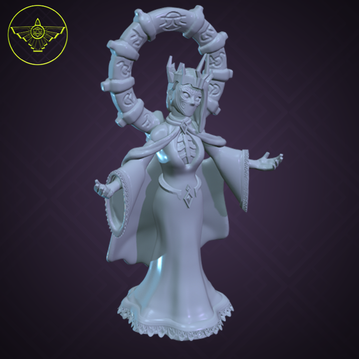 3D Printable Lich Queen Amara by Art Crow Tabletop