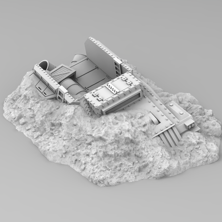 3D Printable Wrecked APC-1E v2 by Rogue Sculpts