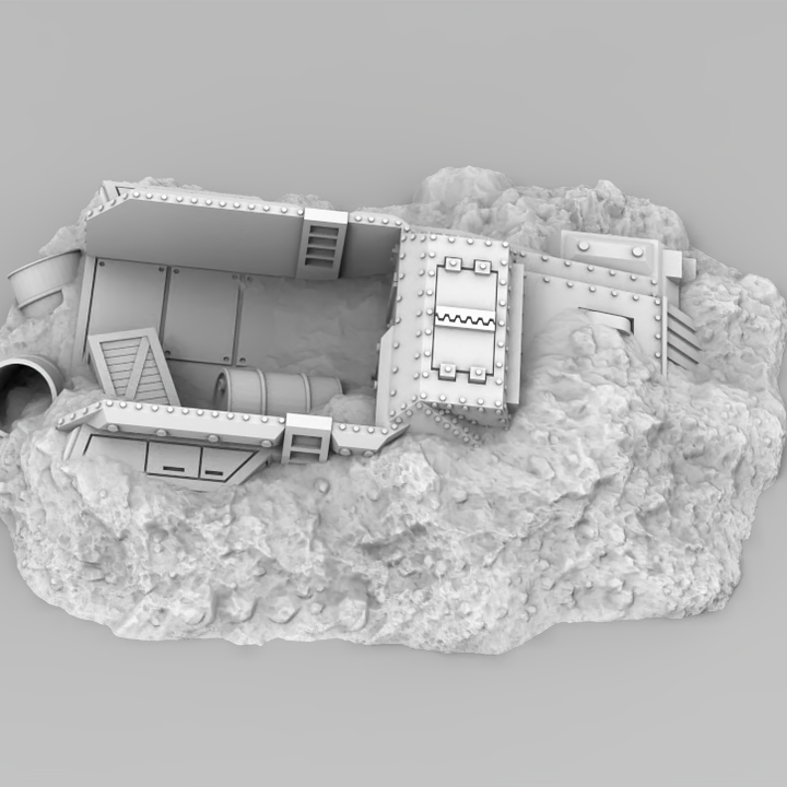 3D Printable Wrecked APC-1E v2 by Rogue Sculpts