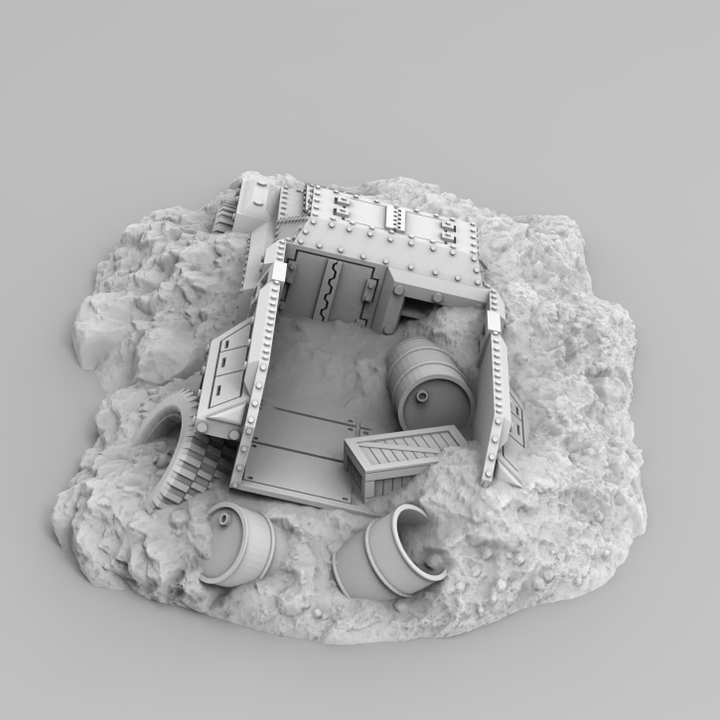 3D Printable Wrecked APC-1E v2 by Rogue Sculpts
