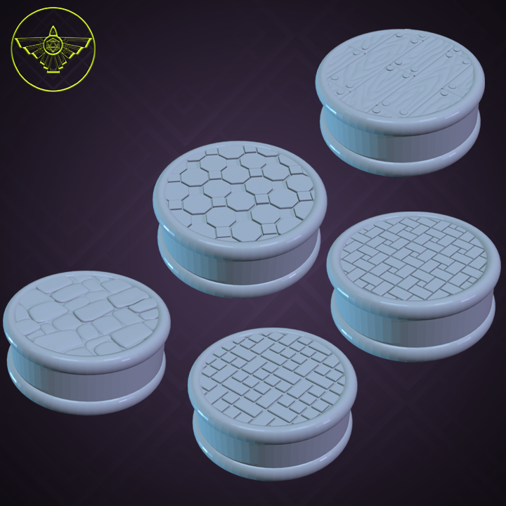 3D Printable Standard Tile Base Set by Art Crow Tabletop