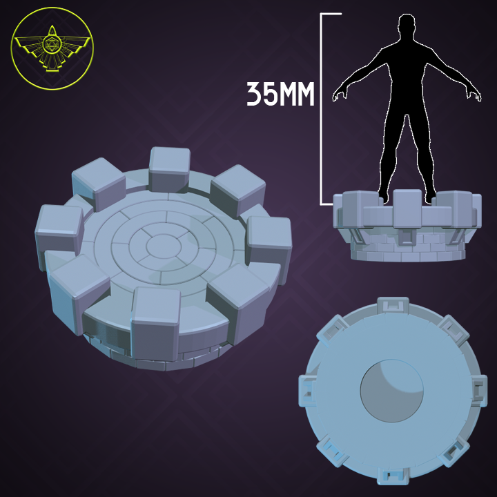 3D Printable Castle Rampart Base by Art Crow Tabletop