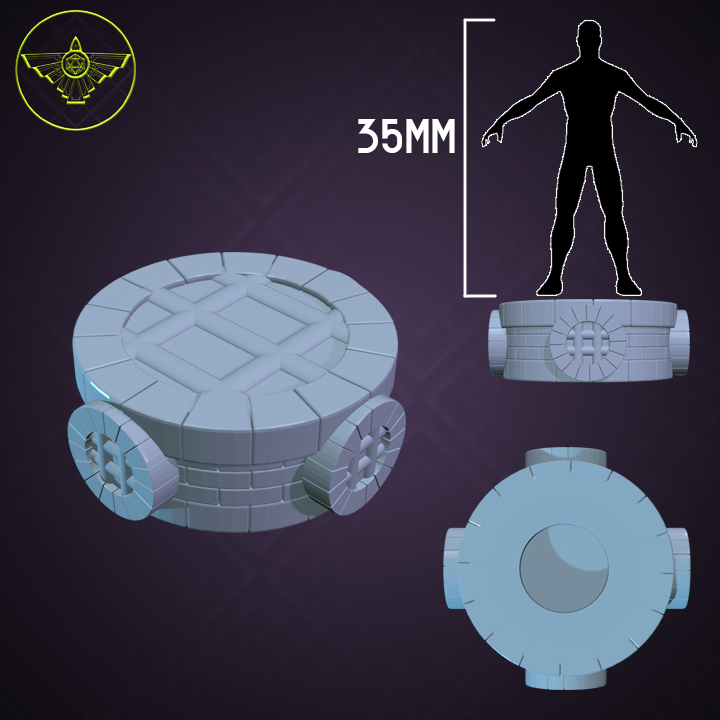 3D Printable Sewer Grate Base by Art Crow Tabletop