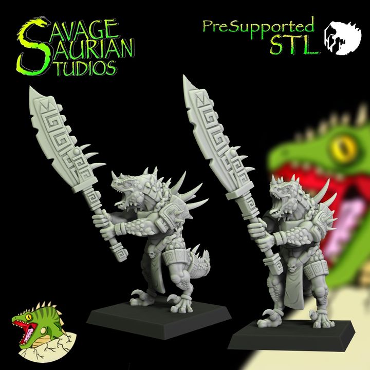 3D Printable Iguanisaur Great Sword Monster Hunter - Lizardmen by ...