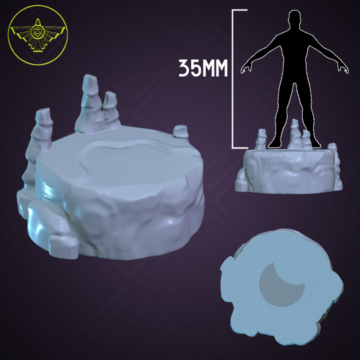 3D Printable Cavern Base by Art Crow Tabletop