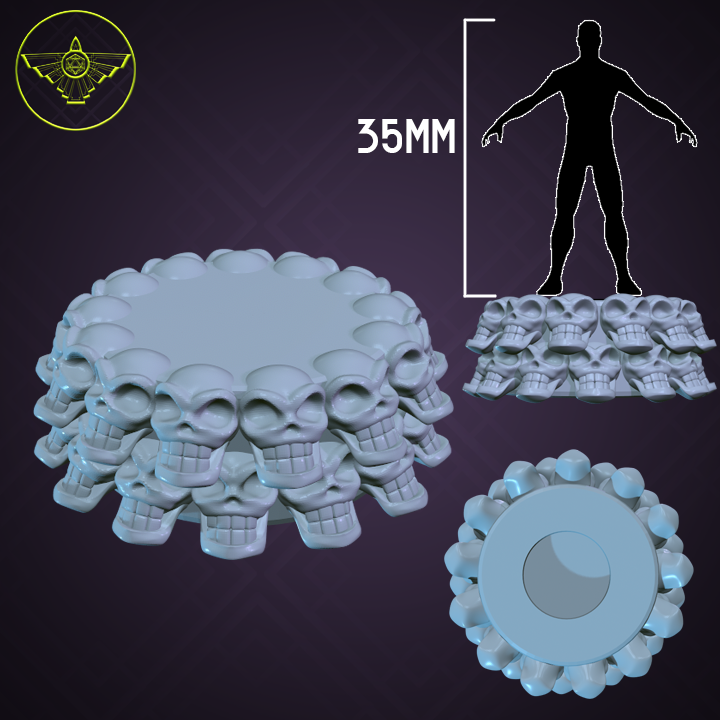 3D Printable Skull Base by Art Crow Tabletop