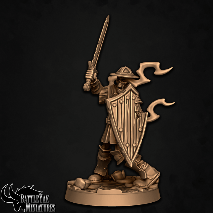 3D Printable Spectral Man-at-Arms C by Battle Yak Miniatures
