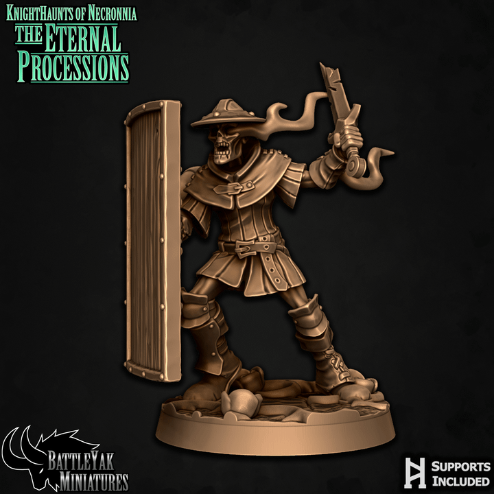 3D Printable Spectral Man-at-Arms D by Battle Yak Miniatures