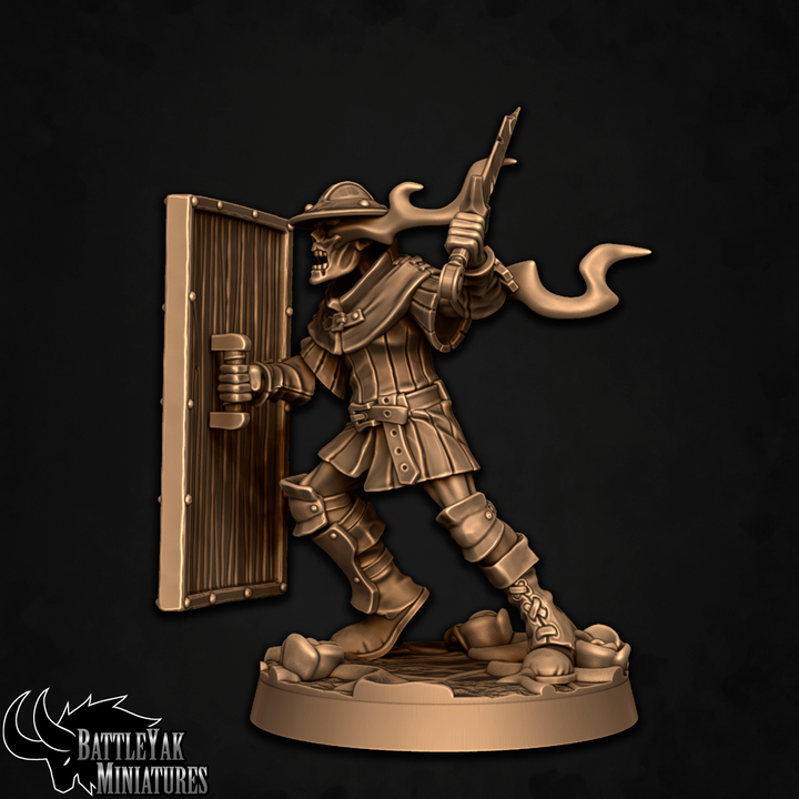 3D Printable Spectral Man-at-Arms D by Battle Yak Miniatures