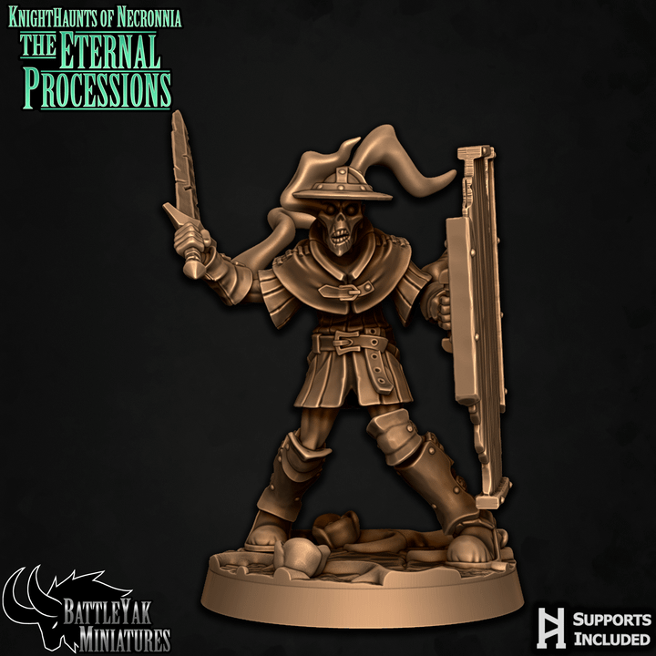 3D Printable Spectral Man-at-Arms E by Battle Yak Miniatures