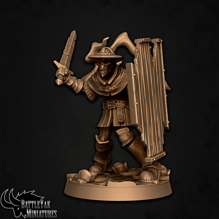 3D Printable Spectral Man-at-Arms E by Battle Yak Miniatures