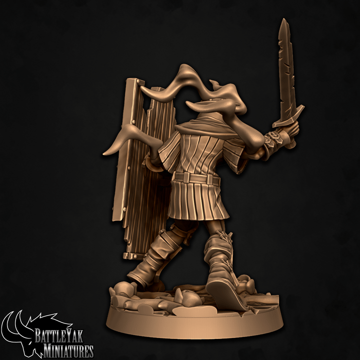 3D Printable Spectral Man-at-Arms E by Battle Yak Miniatures