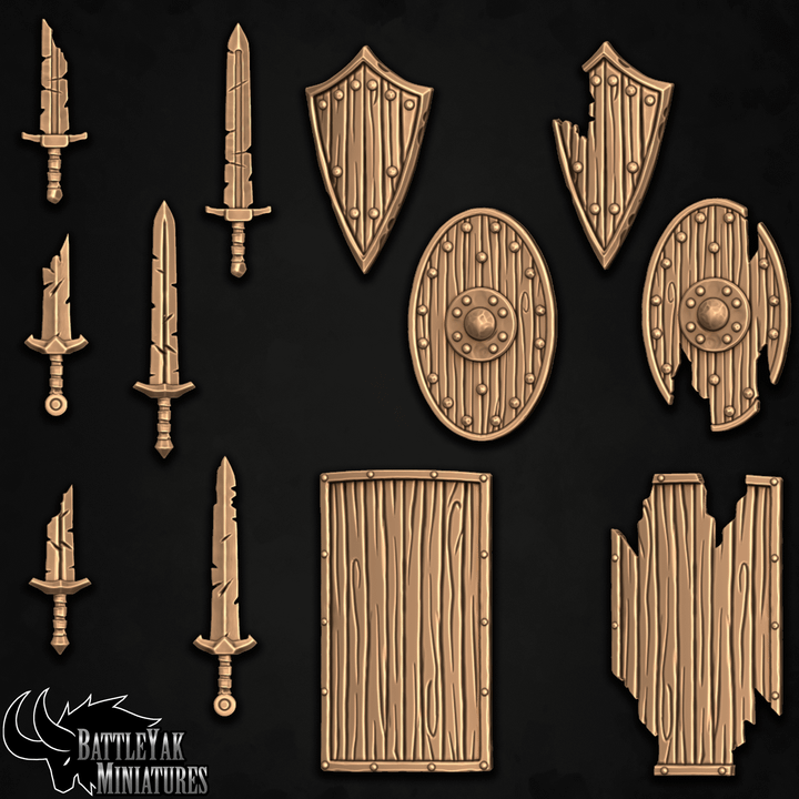 3D Printable Spectral Man-at-Arms Pack by Battle Yak Miniatures