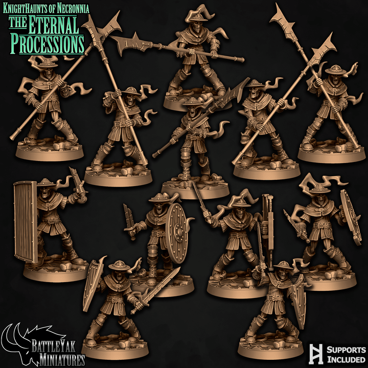 3D Printable Spectral Man-at-Arms Pack by Battle Yak Miniatures