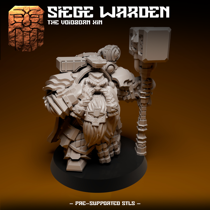 3D Printable Siege Warden - Presupported by Forged in Fury Miniatures