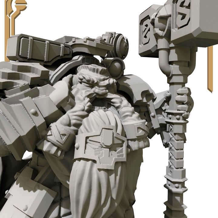 3D Printable Siege Warden - Presupported by Forged in Fury Miniatures