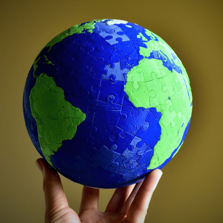 3D Printable The Earth Puzzle - multicolor by fhuable