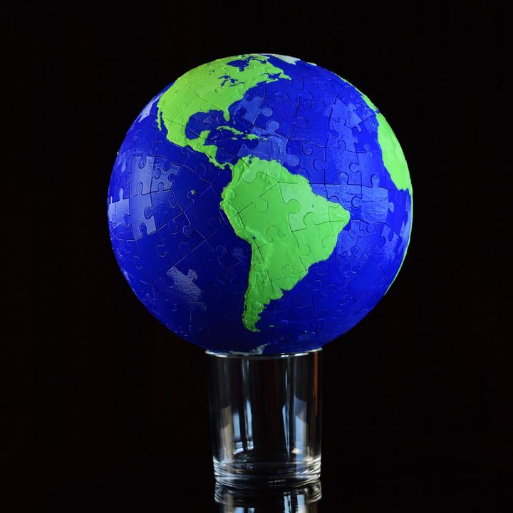 3D Printable The Earth Puzzle - multicolor by fhuable
