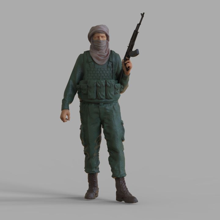3D Printable arab soldier by Dmitry Tishchenkov
