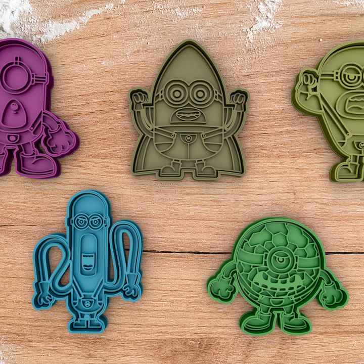 3D Printable Mega minions cookie cutter pack from Despicable Me by Mac ...