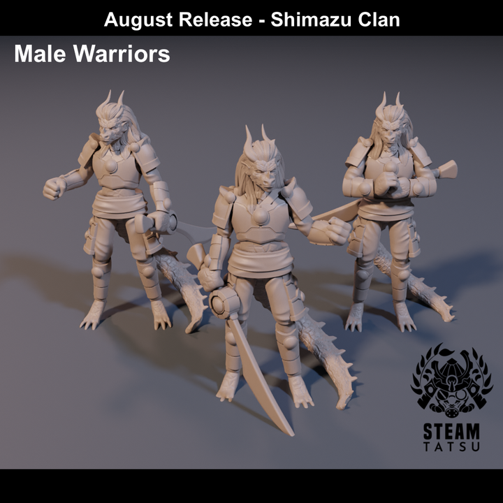 3D Printable Shimazu Clan - Male Warriors by Steam Tatsu