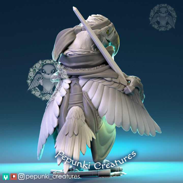 3D Printable Macaw pirate bird by Pepunki Creatures