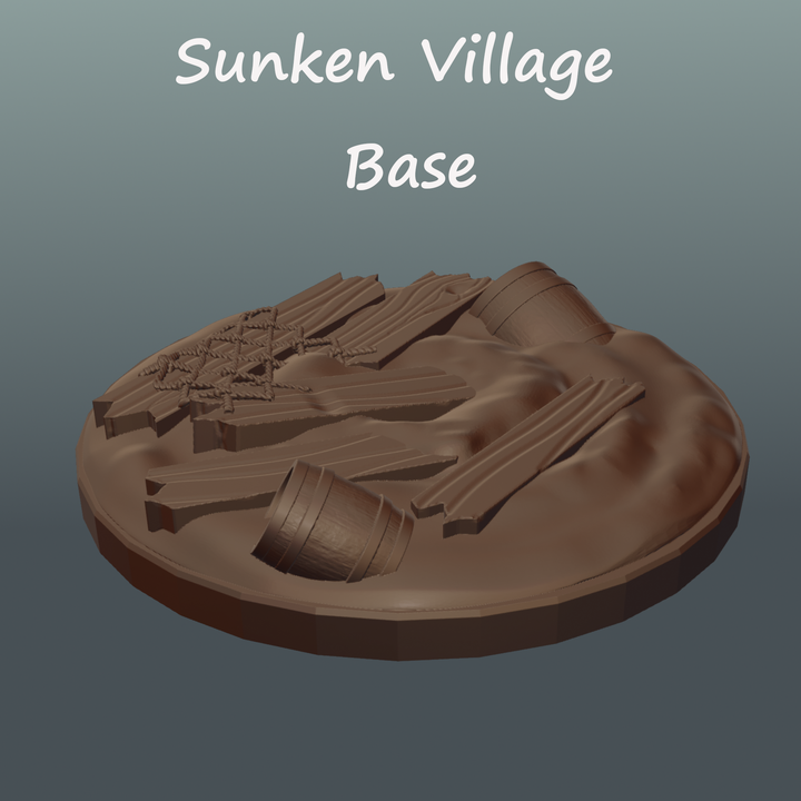 3D Printable Scenic Thematic Base Pirate Ship Wreck 25mm 30mm base by ...