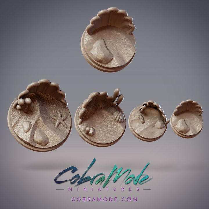 3D Printable Clamshell Base Pack (4pcs) by CobraMode