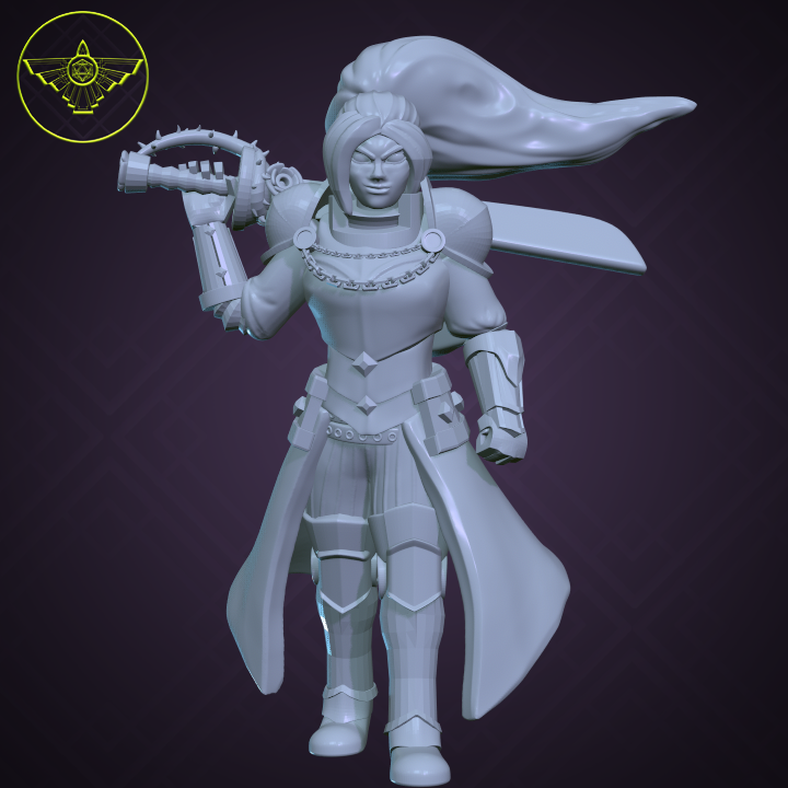 3D Printable Quinn, Knight of Roses by Art Crow Tabletop