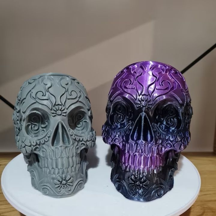 3D Printable Mexican Calavera Skull Planter - STL Format 3D Printable ...
