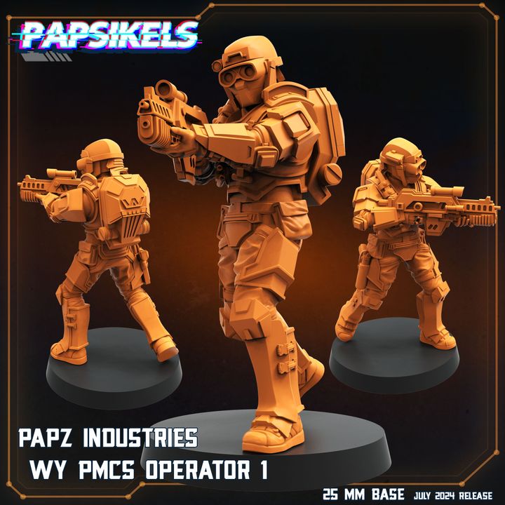 3D Printable PAPZ INDUSTRIES WY PMCS OPERATORS SET 1 by PAPSIKELS ...