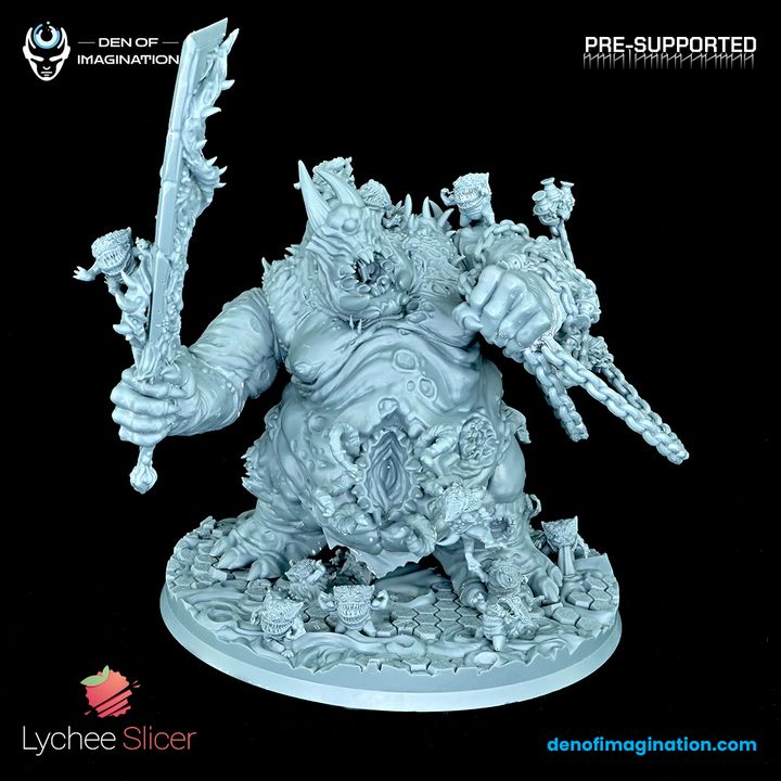 3D Print of Chaos Plague - Great Plague Demon Multipart Set by WildMesh