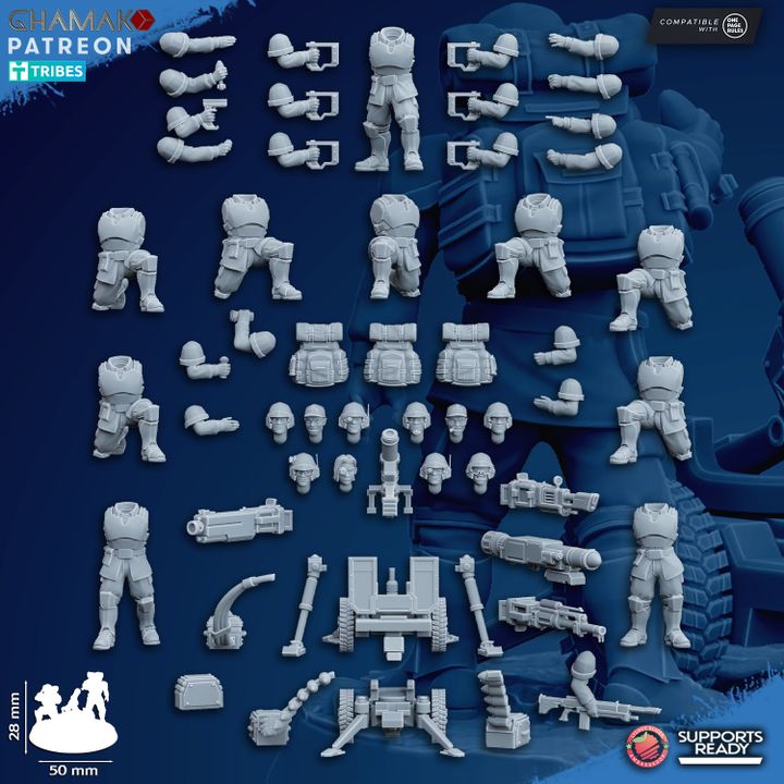 3D Printable Heavy support weapons by Ghamak