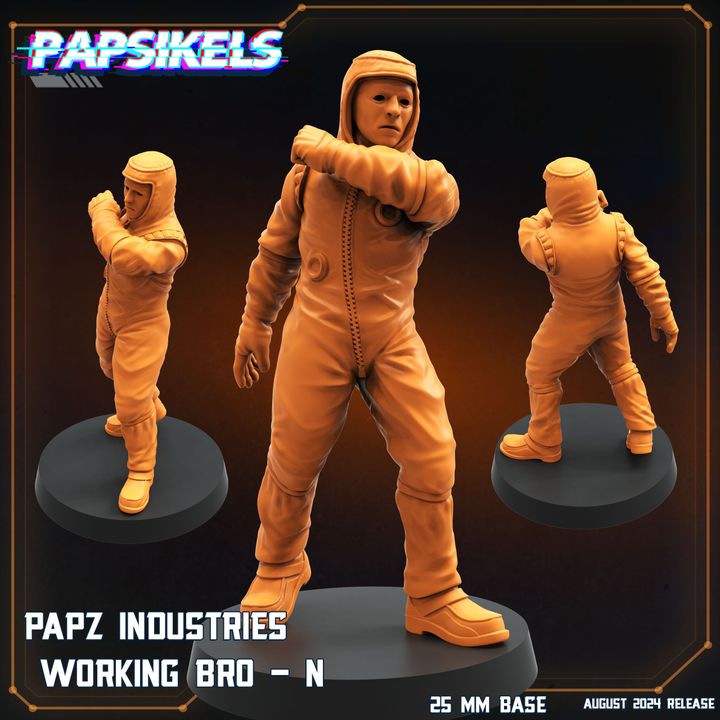 3D Printable PAPZ INDUSTRIES WORKING BROS SET 3 by PAPSIKELS MINIATURES